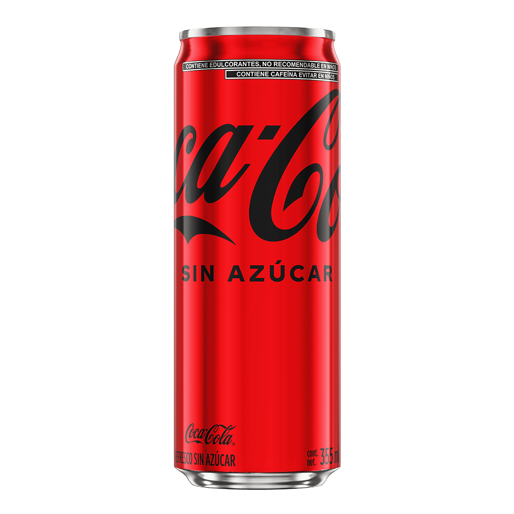 Refresco Coca Cola sin azúcar de 355 ml c/u