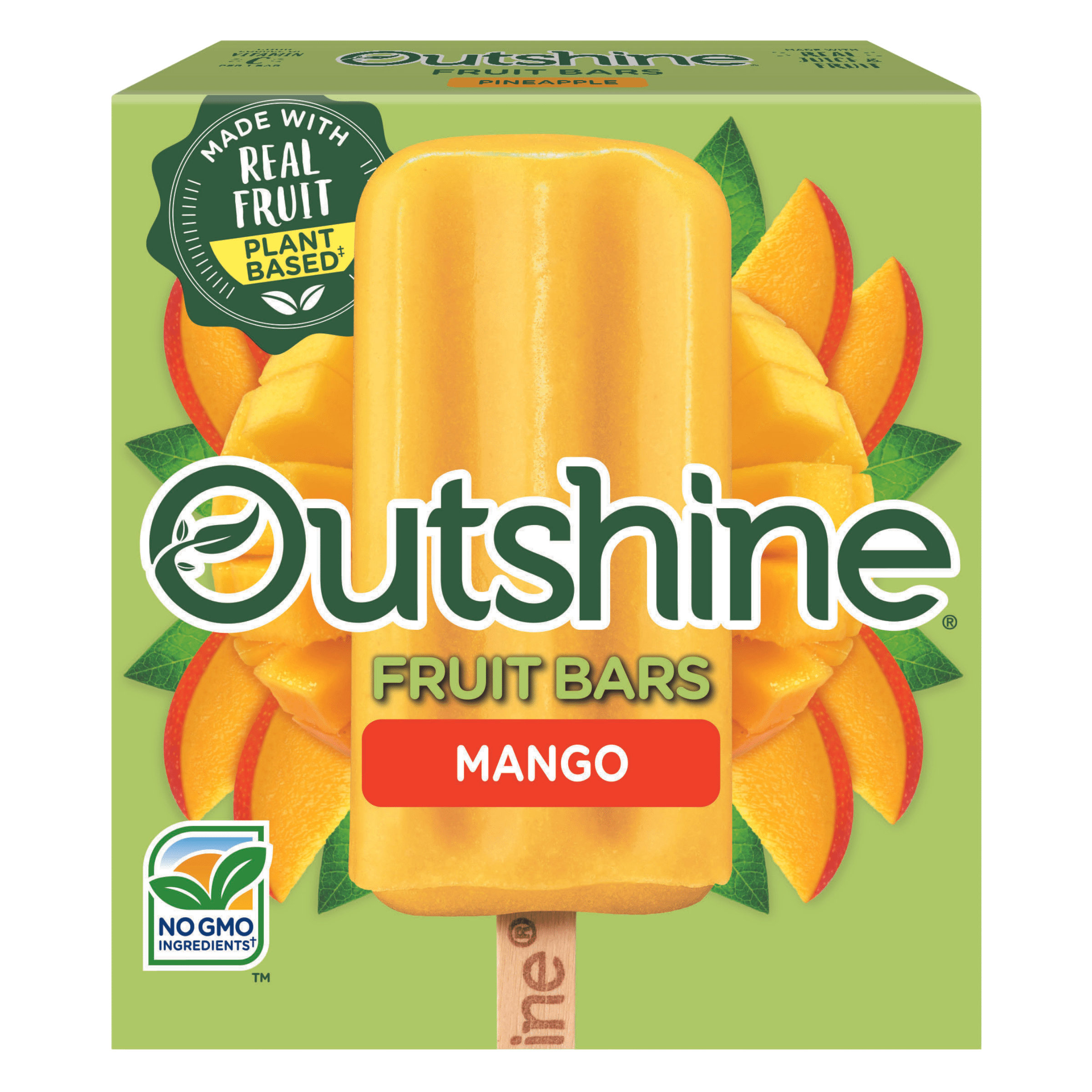 Outshine Mango Frozen Fruit Bars, 6 Count - Mango - 6 Count