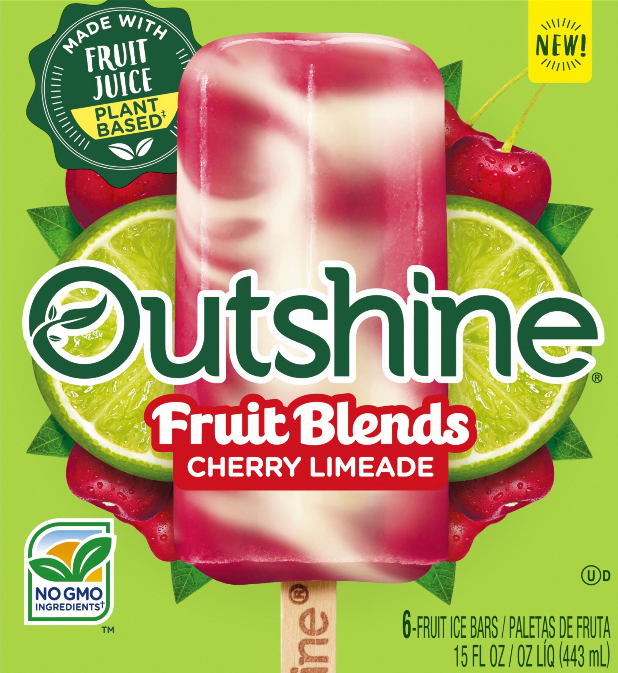 Outshine Strawberry, Lime, and Raspberry Frozen Fruit Pops, Variety ...