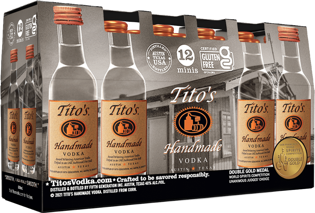 Tito's Handmade Vodka, 40% ABV - 1 L