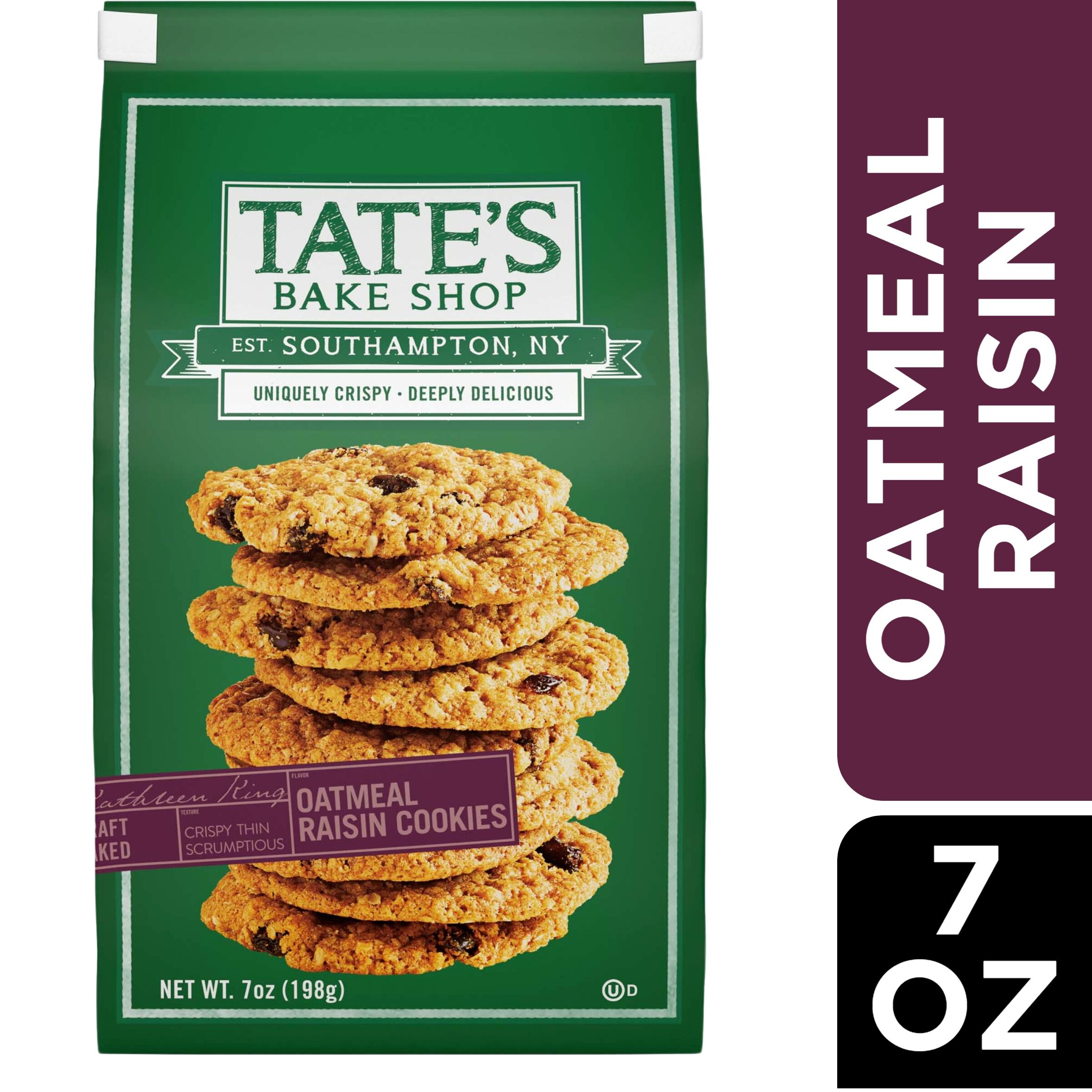 Tate's Bake Shop Soft Baked Cookies, Chocolate Chip, 8 oz - NET WT 8 OZ ...